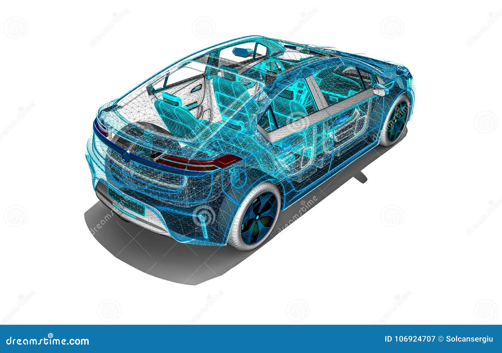 Car Development on Computers Softwares Stock Illustration ...