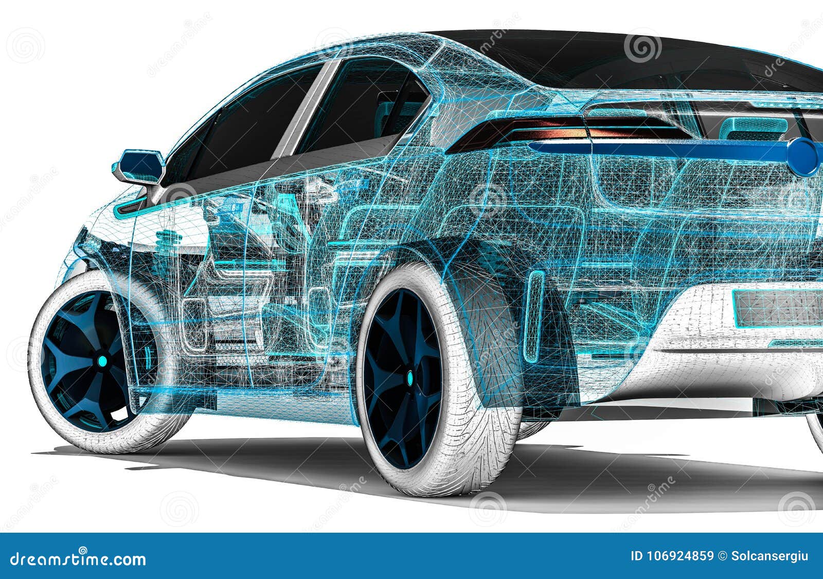 Car Development on Computers Softwares Stock Illustration ...
