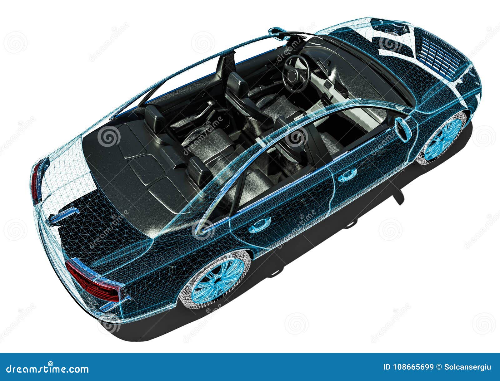 Car Interior Development Process Stock Illustration - Illustration of ...
