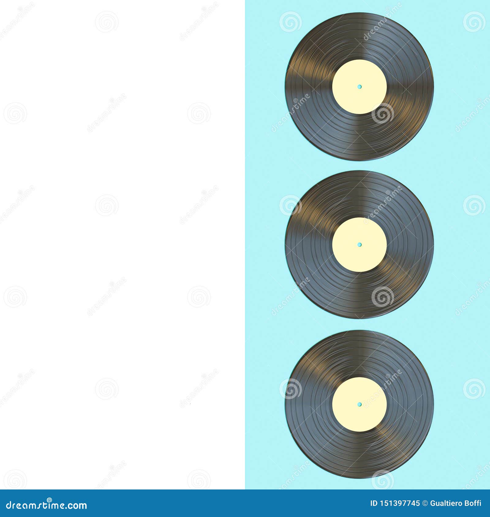 3d Render Image of a Classic Vinyl Record Stock Illustration ...