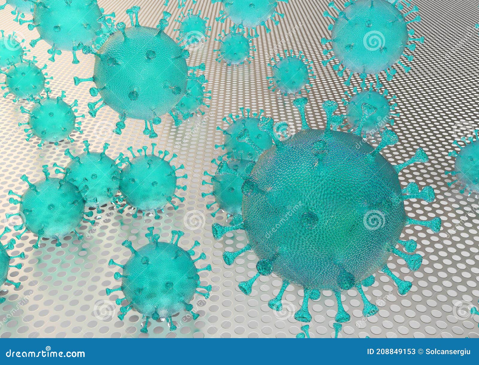 3D Render Image of a Corona Virus Family Stock Illustration ...
