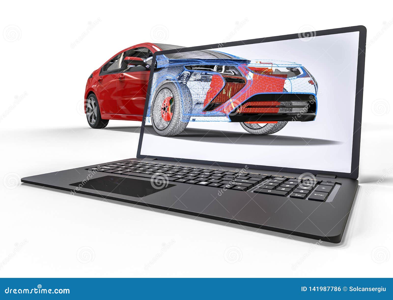 Automotive Development With Computer Aided Design Stock Photo ...