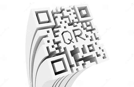 3D Render Image of QR Code Symbol Stock Illustration - Illustration of ...