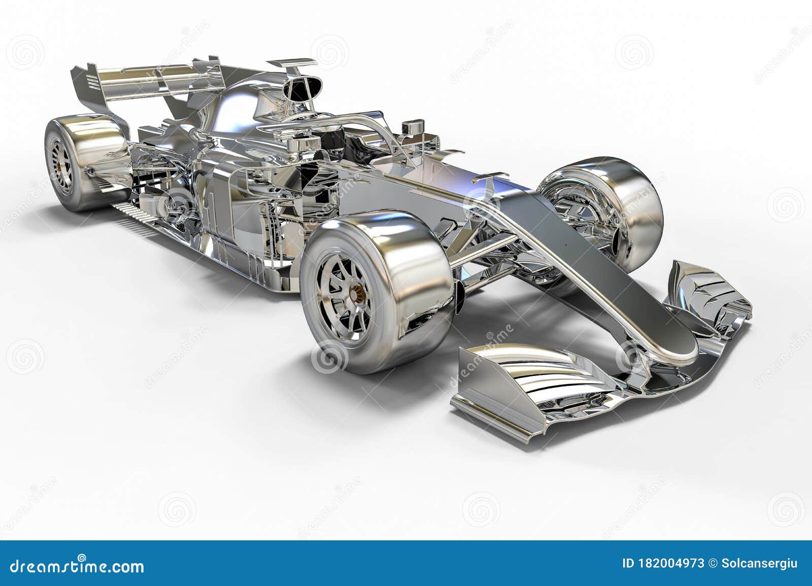 Computer Aided Design with 3D Software. 3D Render Image of a Race Car ...