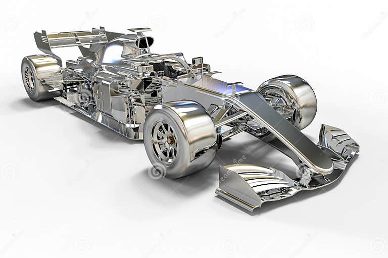 Computer Aided Design with 3D Software. 3D Render Image of a Race Car ...