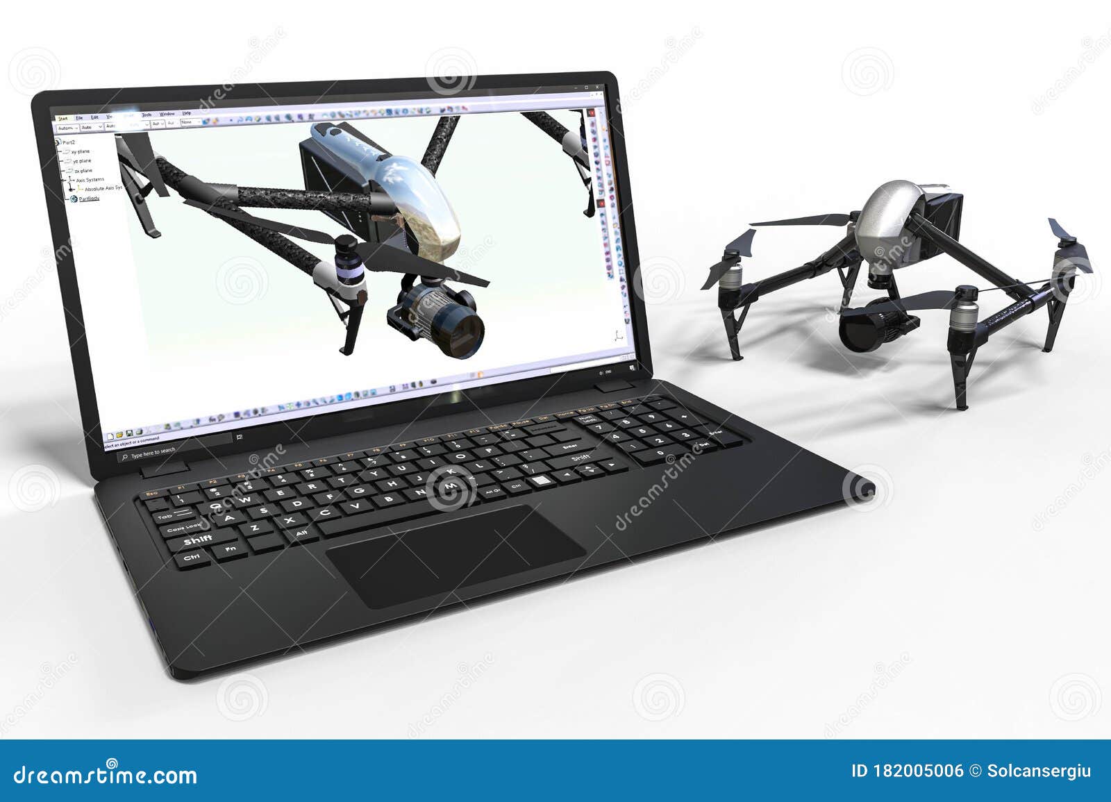 Computer Aided Design with 3D Software. Computer Aided Design of a ...