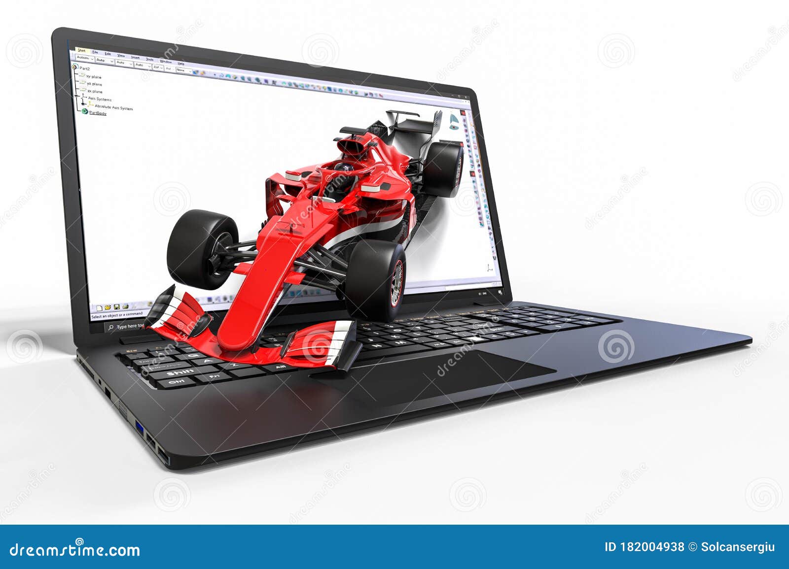 Computer Aided Design with 3D Software. Computer Aided Design of a Race ...