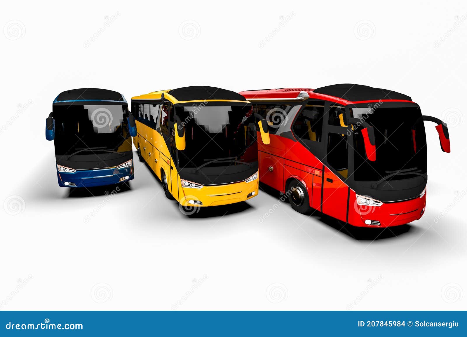 Buses Fleet Isolated Stock Photo | CartoonDealer.com #42121614
