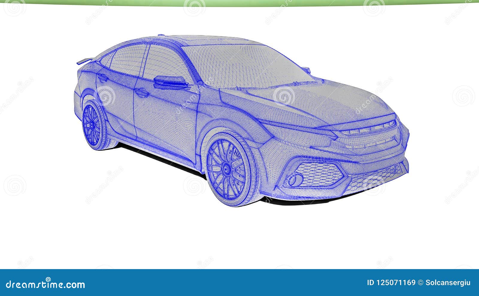 X-ray of a car stock illustration. Illustration of design - 125071169