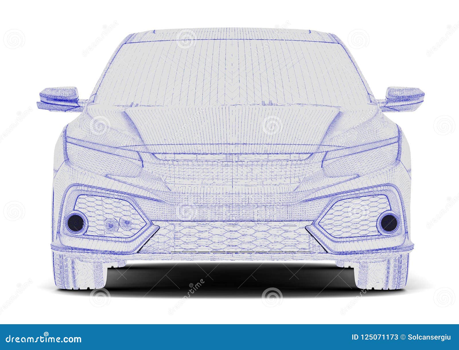 X-ray of a car stock illustration. Illustration of development - 125071173
