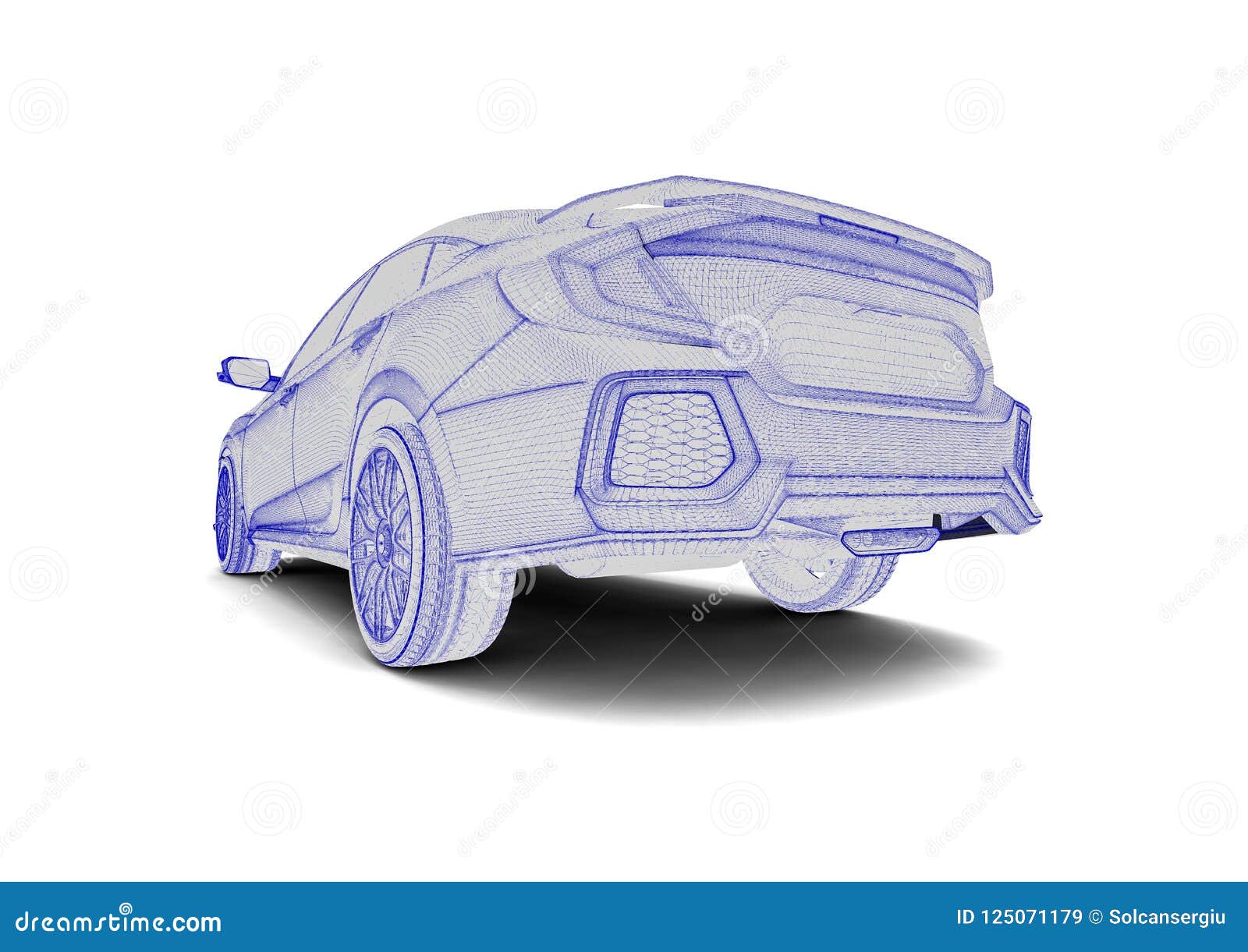 X-ray of a car stock illustration. Illustration of factory - 125071179