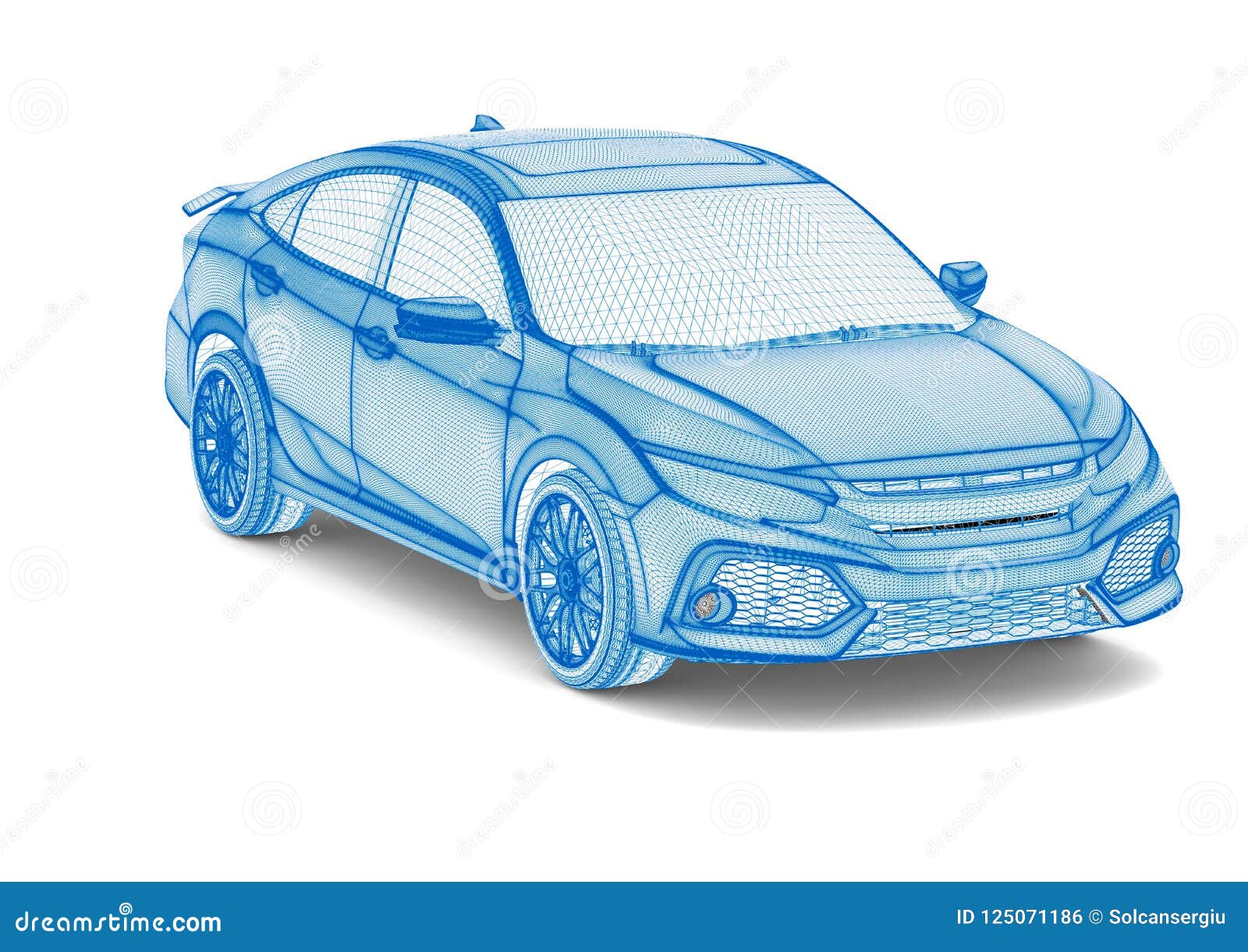 X-ray of a car stock illustration. Illustration of automobile - 125071186