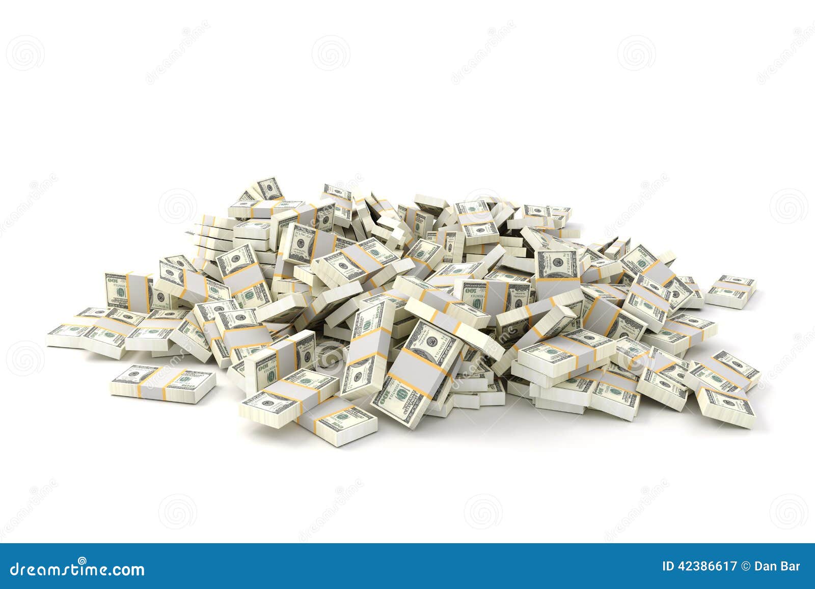 3d Render Image of Stack of Money Stock Illustration - Illustration of ...