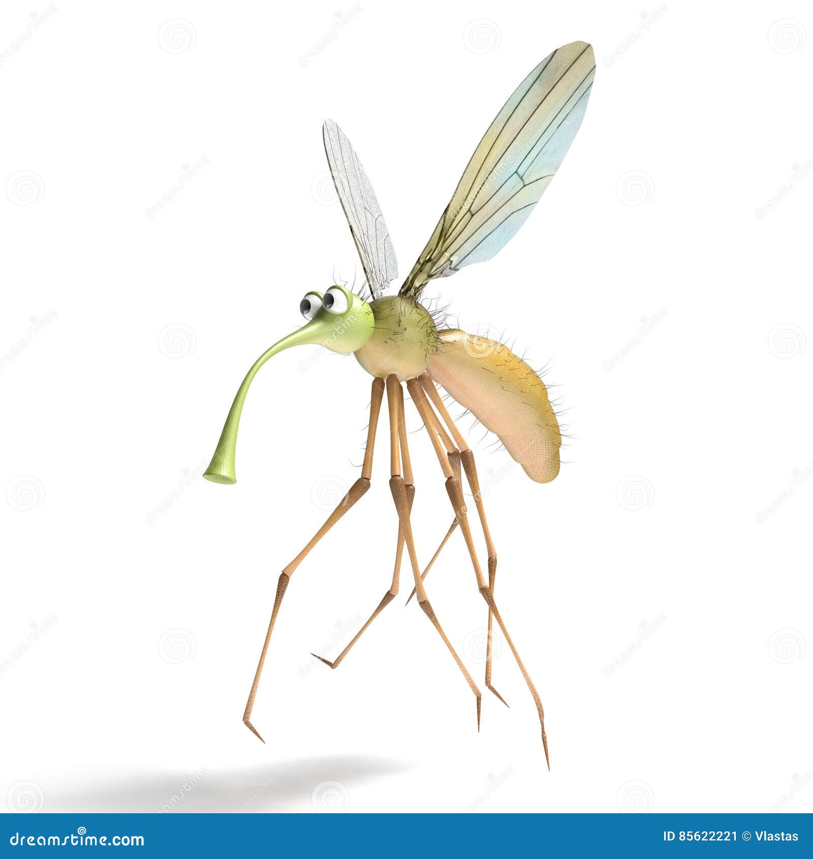3D Render Image of Stylized Gnat Isolated on the White Stock ...