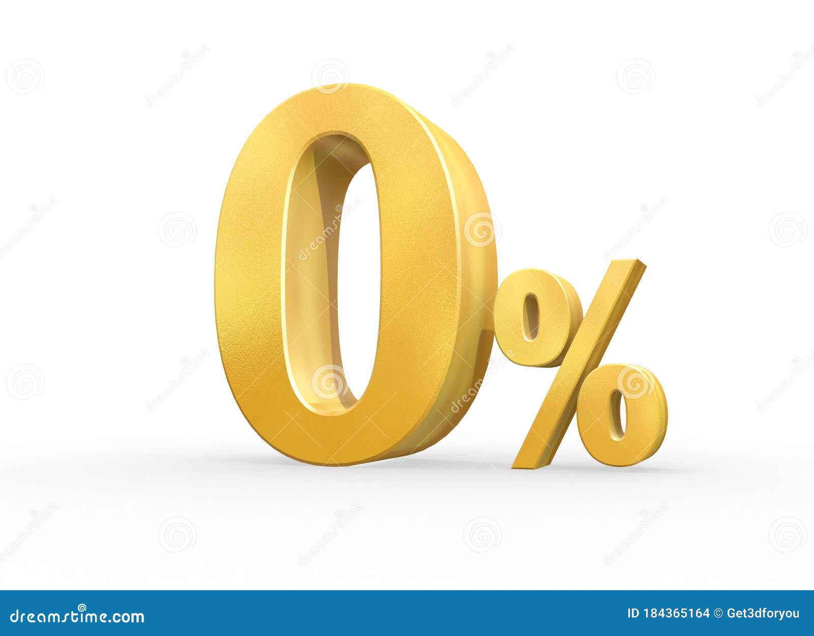 3D Render Image of Zero Percentage Graphic Stock Illustration ...