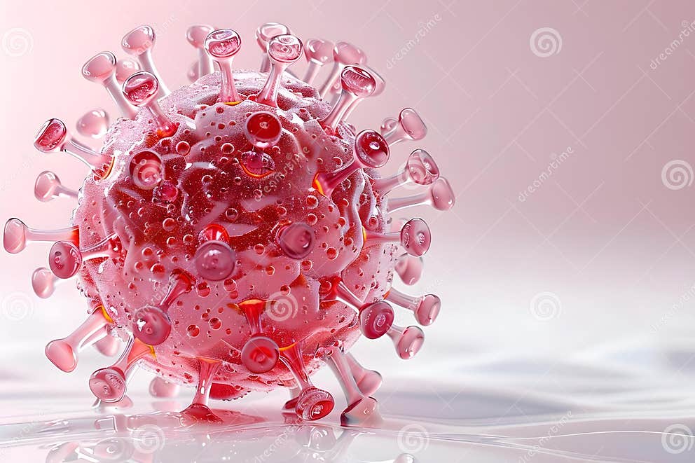 3D Render of Immune System Cell with Large Nucleus on White Background ...
