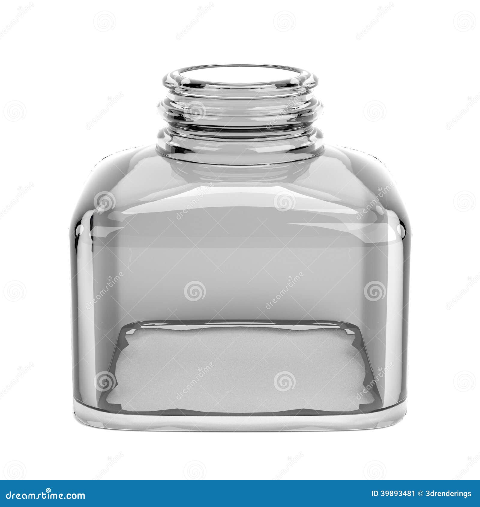 3d render of inkpot stock illustration. Illustration of bottle - 39893481