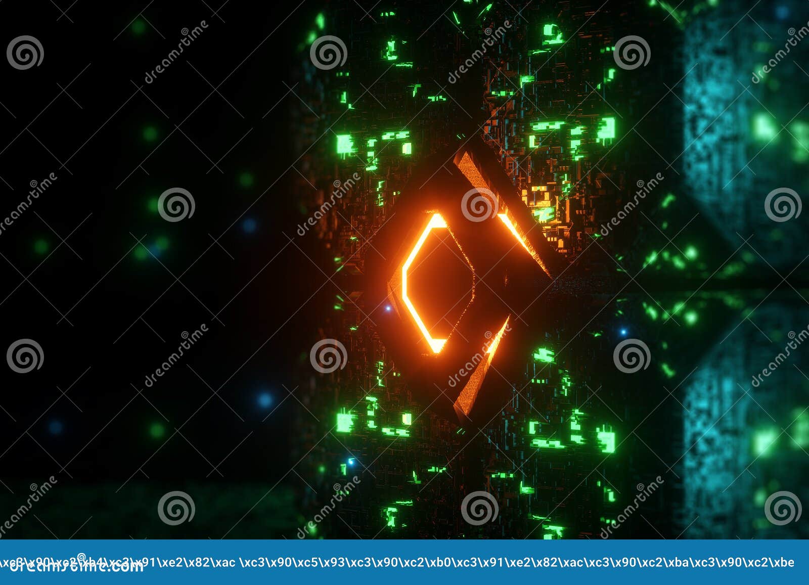 3D Render Inscription Big Data Background Abstract Illustration ...