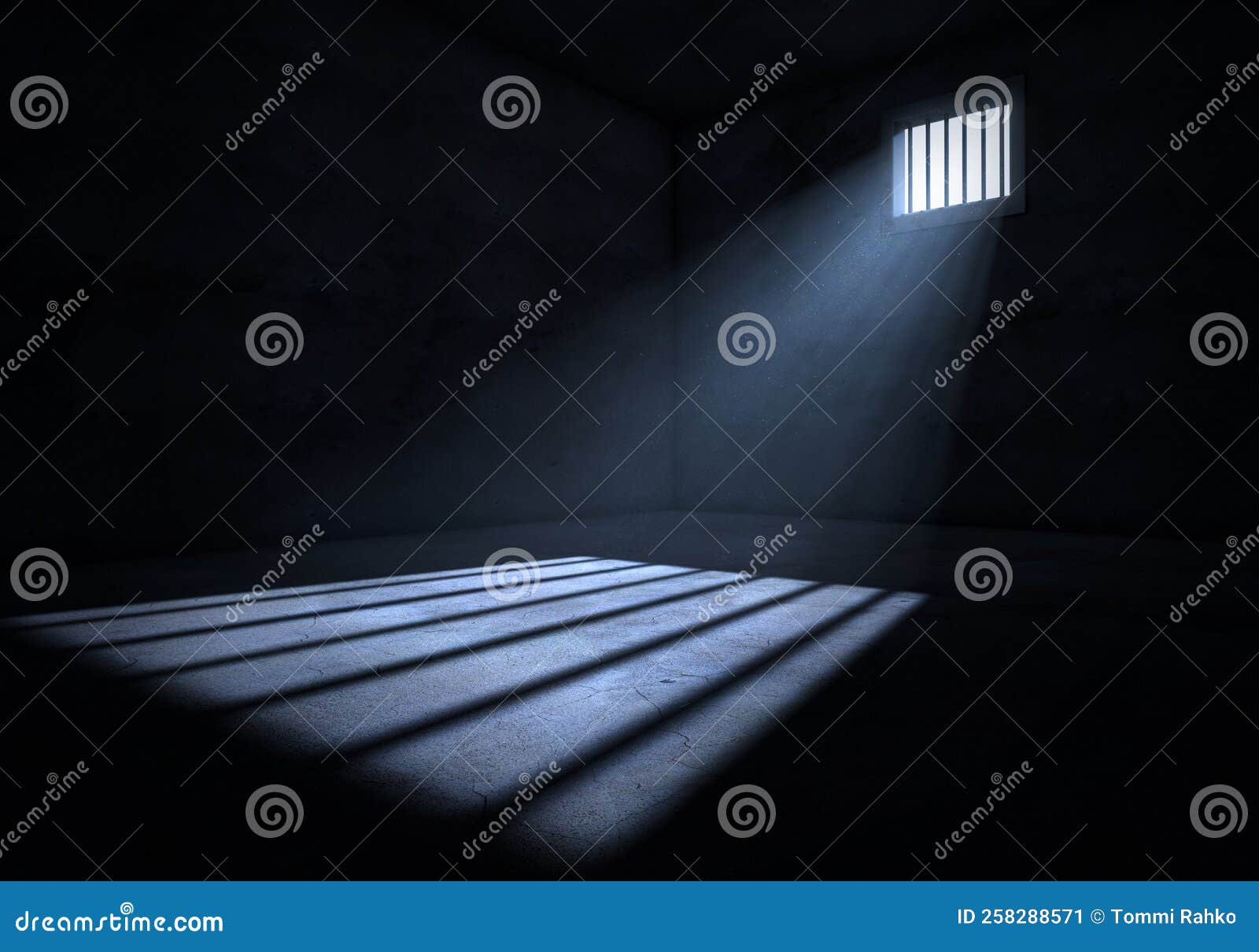 3d Render Inside of a Prison Cell Stock Illustration - Illustration of ...