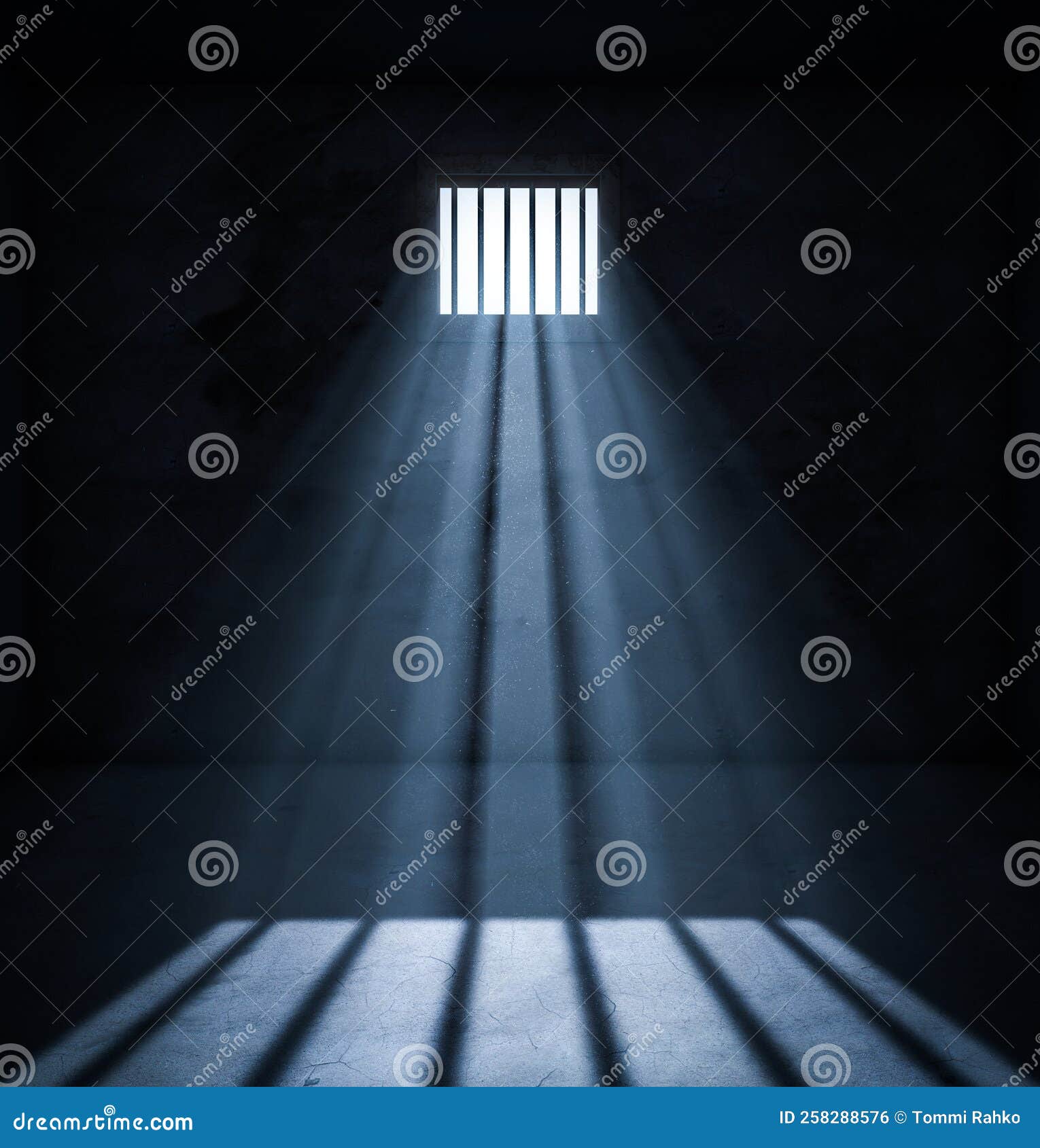 3d Render Inside Of A Prison Cell With Ladder Leading To A Window Stock ...