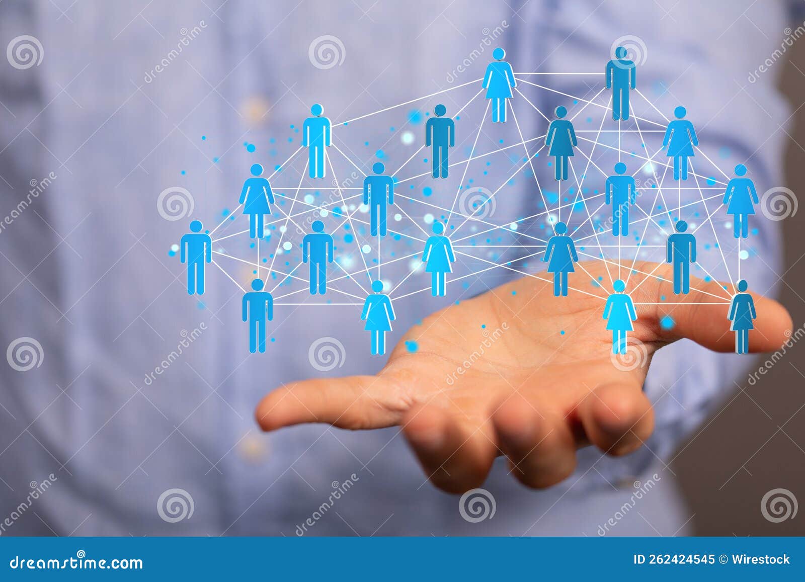 3D Render of Interconnected "Profile" Icon Being Manipulated by a ...