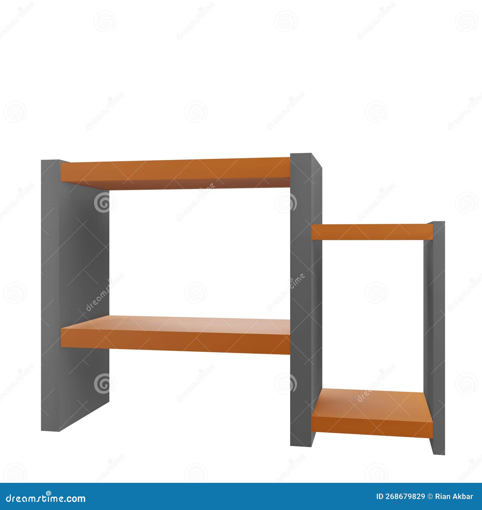 3d Render Set Rak Penyimpanan Komputer Dan Cpu Model Lama Stock Image ...