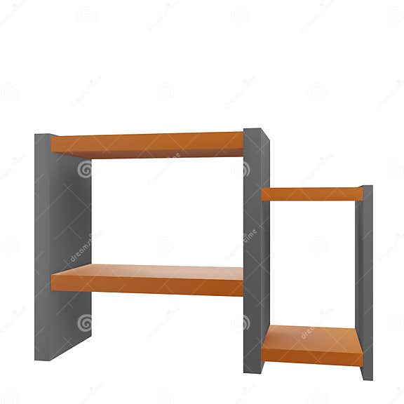 3d Render Set Rak Penyimpanan Komputer Dan Cpu Model Lama Stock Image ...