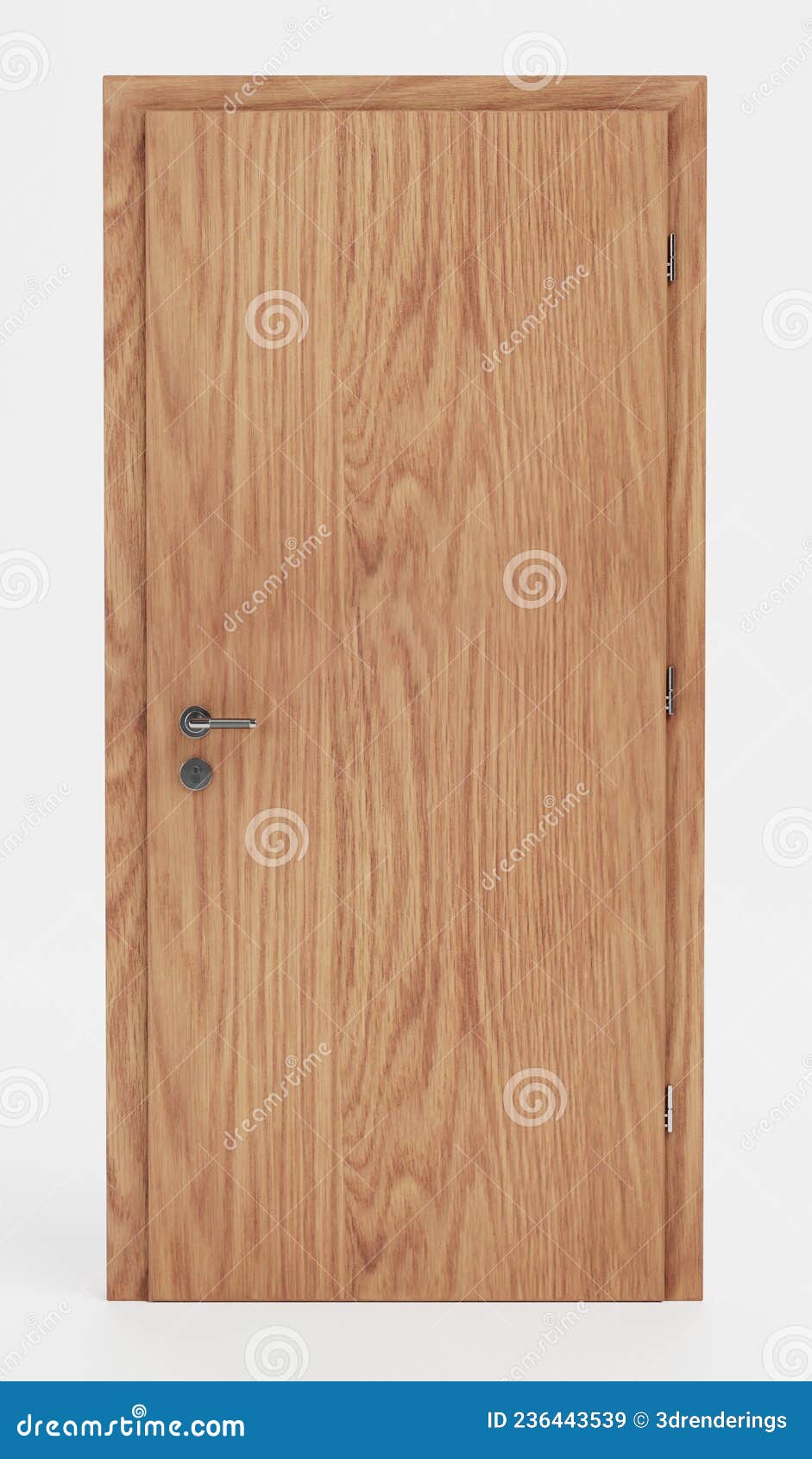 3D Render of Interior Door stock illustration. Illustration of knob ...