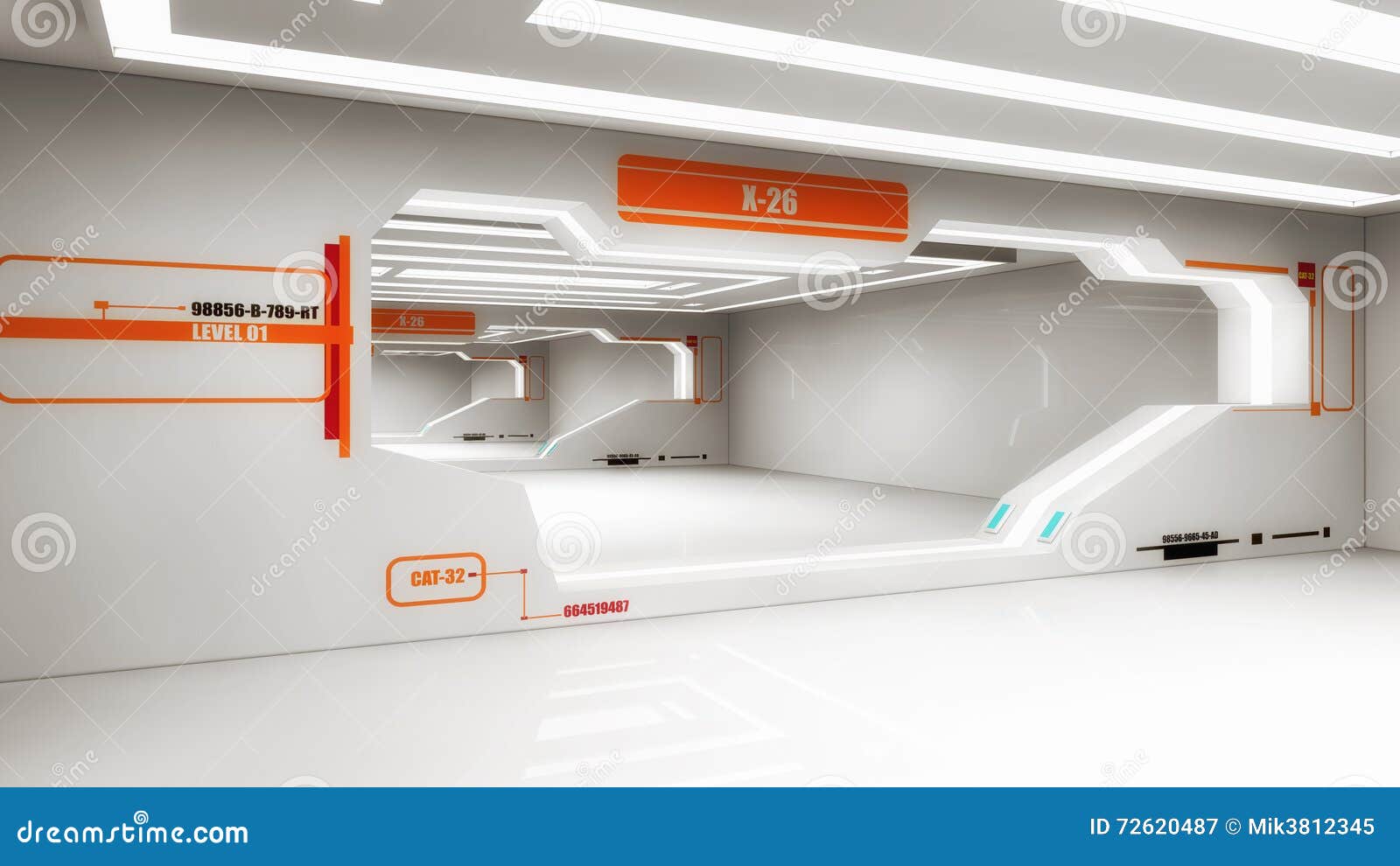 Sci Fi Interior Futuristic Room Laser Alarm Protection Security Prison ...