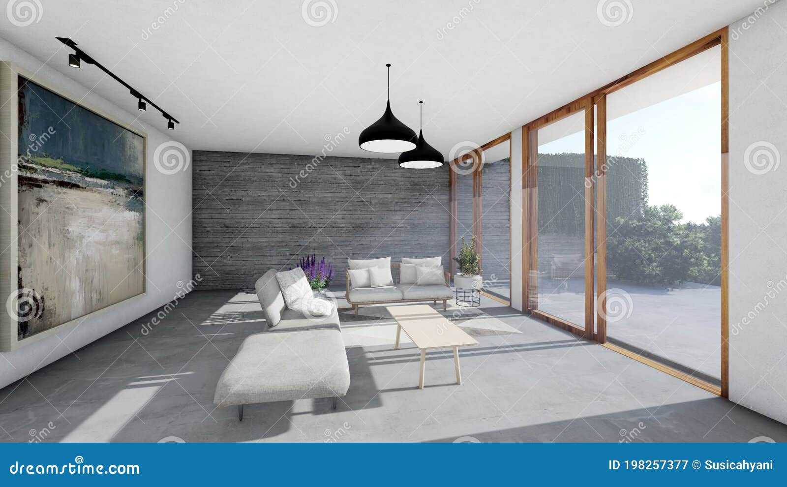 3d Render Interior Modern Lumion Stock Illustration - Illustration of ...