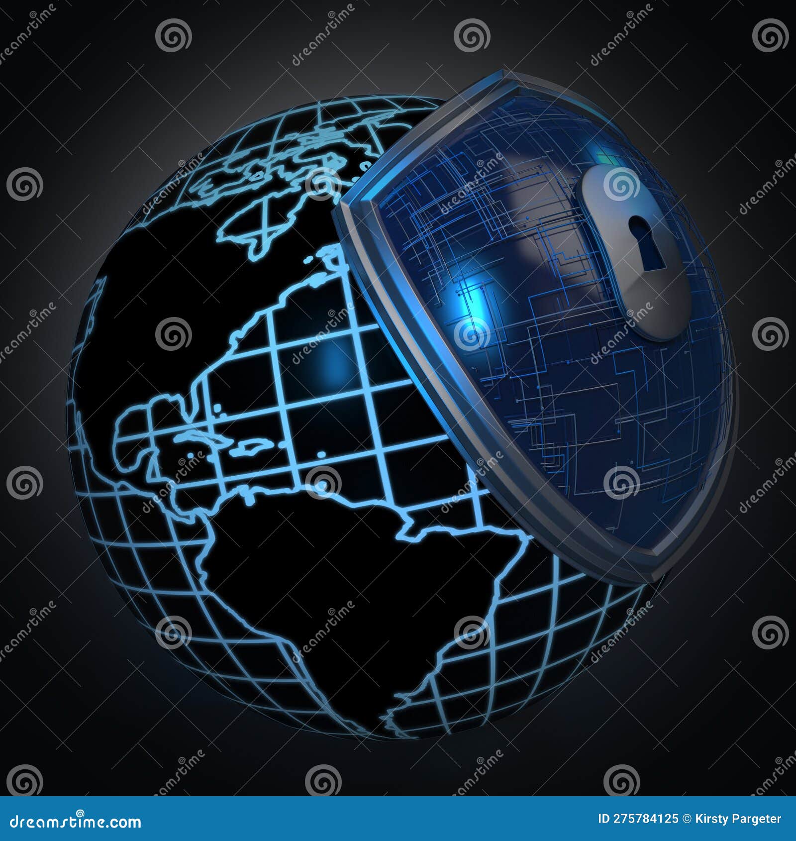 3d internet secuirty badge stock illustration. Illustration of ...