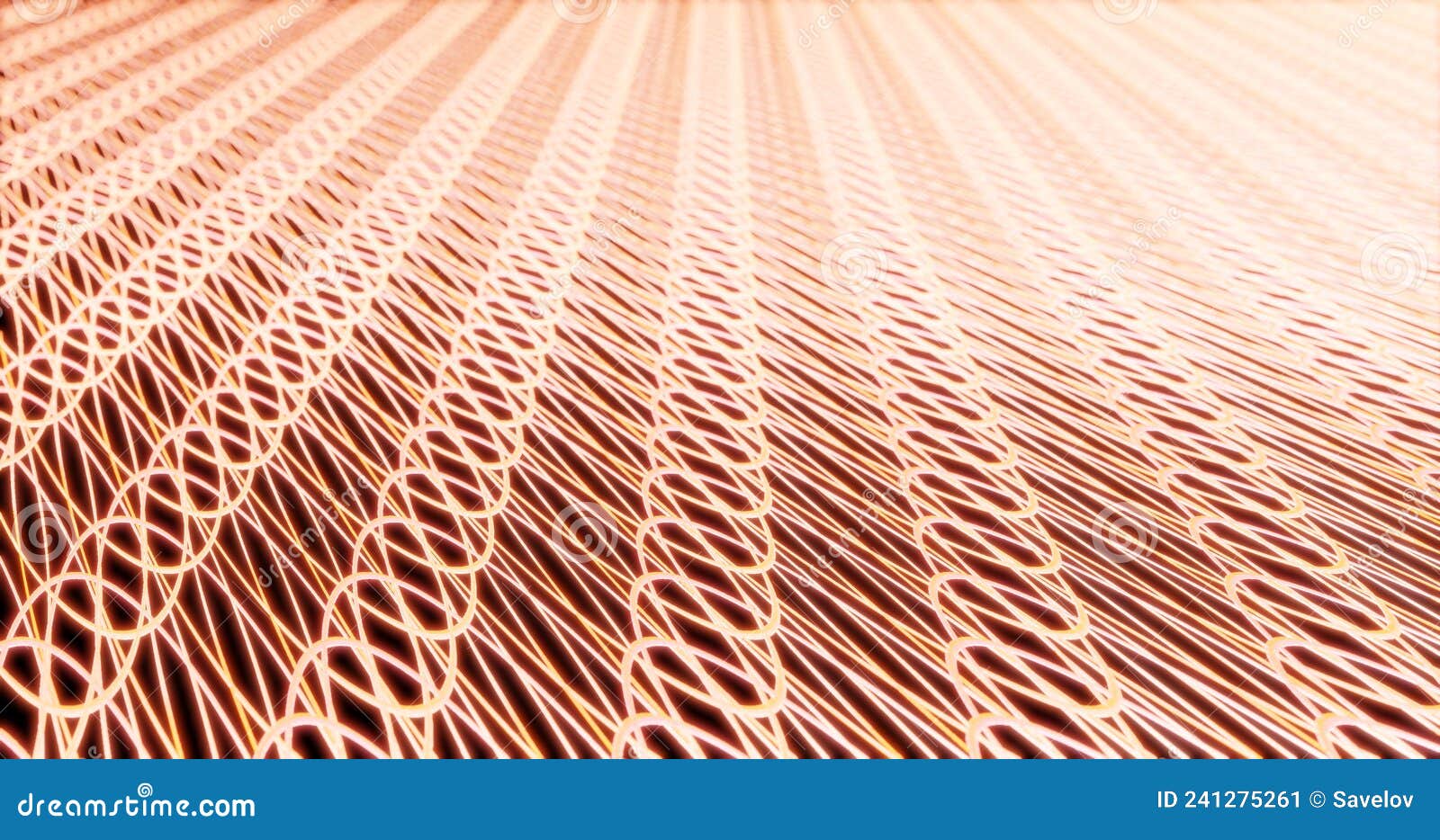 Render with Intertwining Red and Orange Energy Waves in Isometric Stock ...