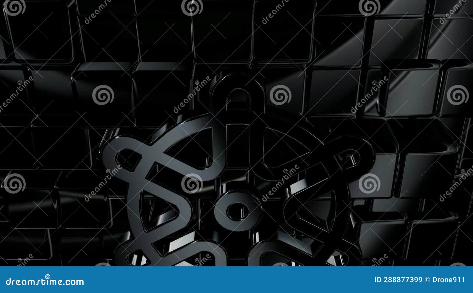 Intro - Black Background with Reflection Effect, Geometric Figures ...