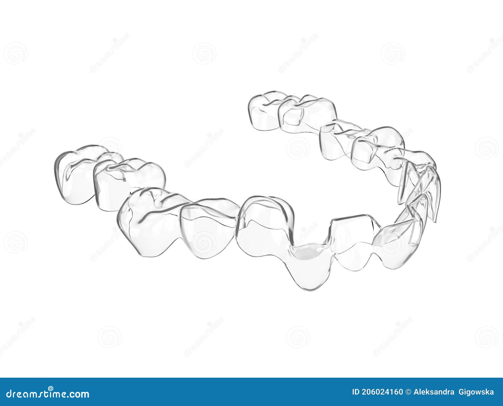 3d Render of Invisalign Removable Aligner Stock Illustration ...