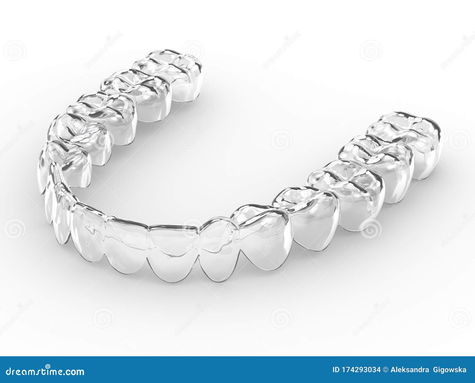 3d Render of Invisalign Removable Retainer Stock Illustration ...