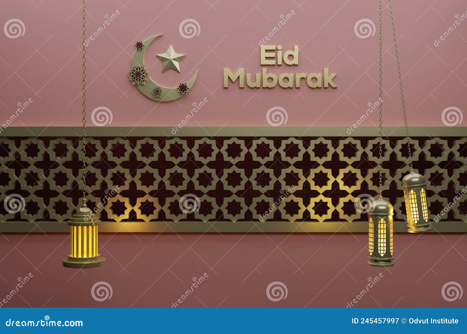 Eid Mubarak Texture Background, Arbic Calligraphy And English ...