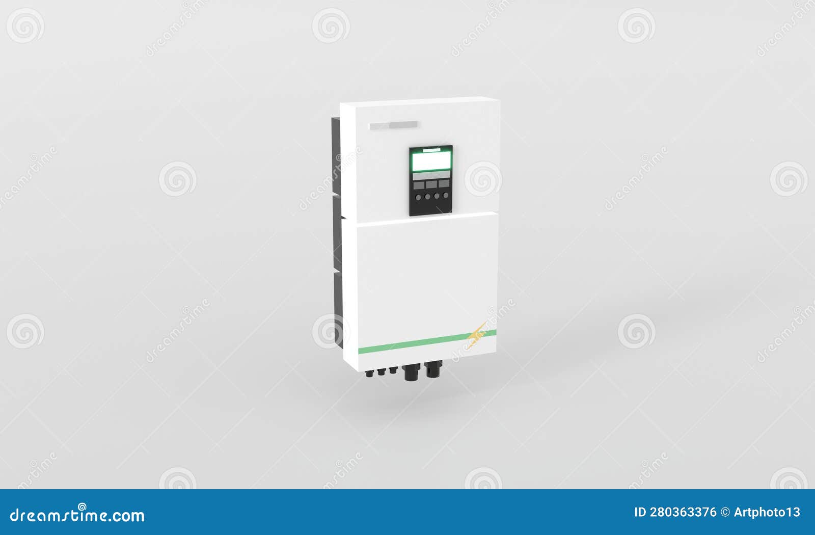 3d Render Isolate Big Solar Cell Inverter System Controller House ...