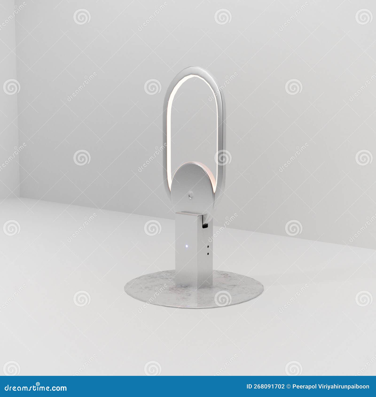3d Render Isolated Lamp Side View Minimal Object on White Background ...