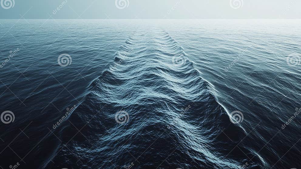 Highresolution 3D Render Maritime Container Ship Stern with Wake Stock ...