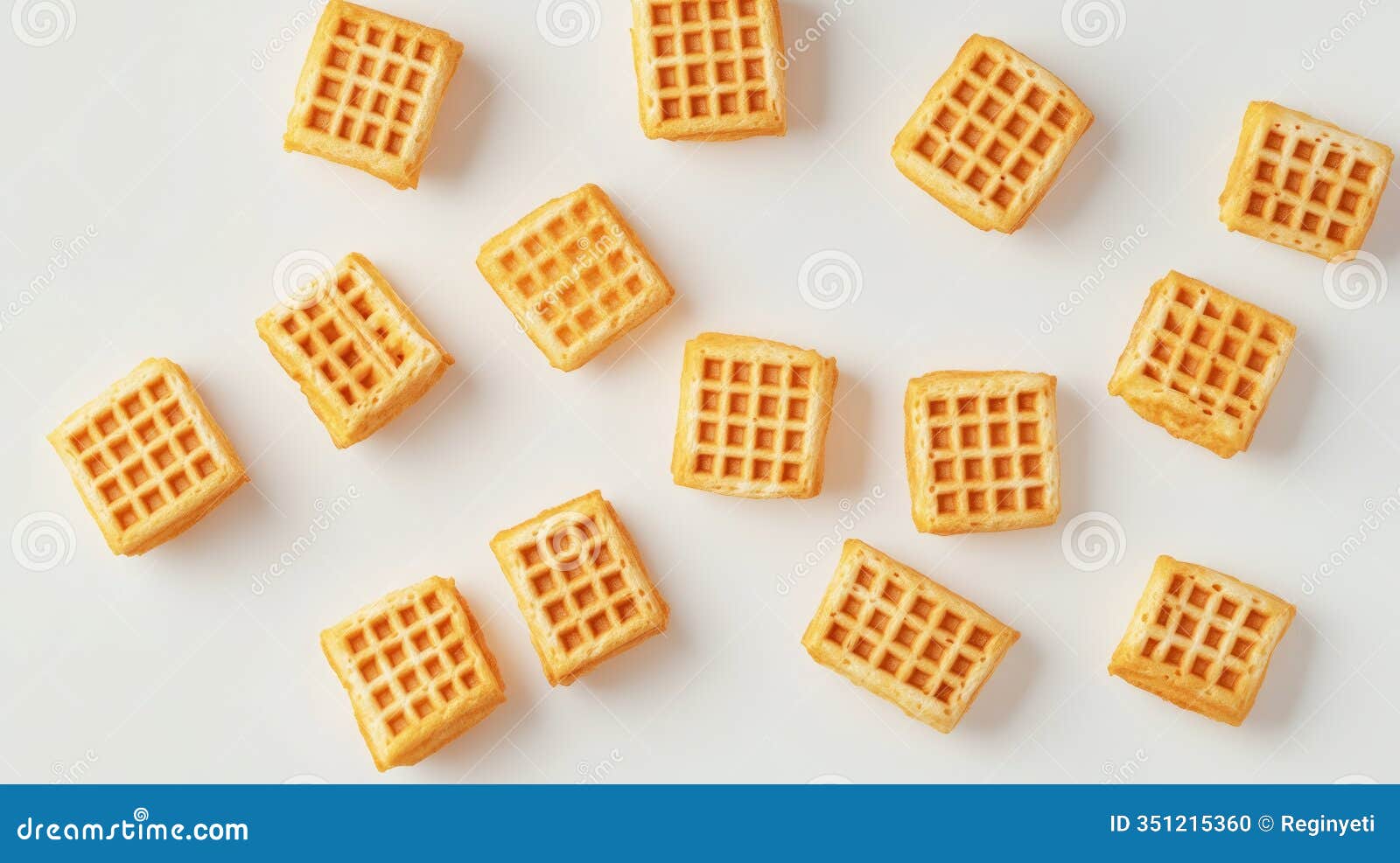 8K Realistic Waffle Pieces Rendered on White Background Stock ...