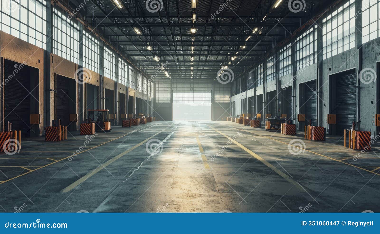 Isolated 8K Render Of Realistic Freight Terminal With Loading Bays ...