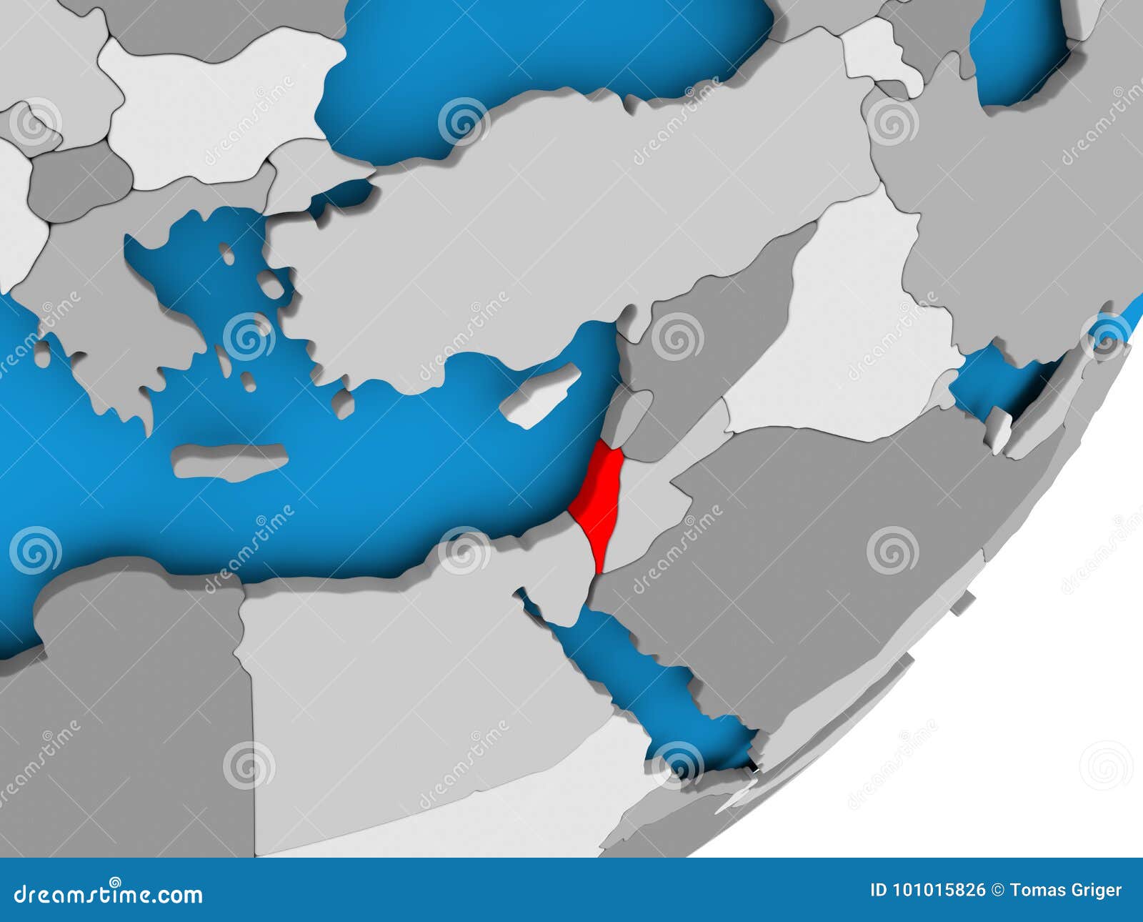 Map of Israel stock illustration. Illustration of political - 101015826