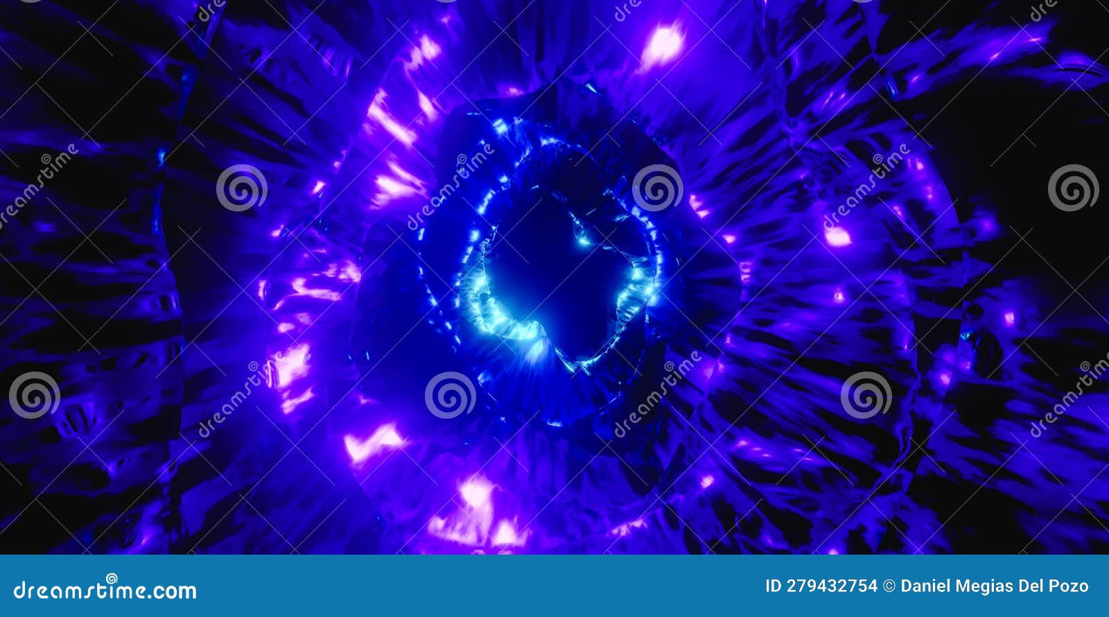 3D Render of 4K UHD Neon Light with Glowing Blue and Purple Color ...