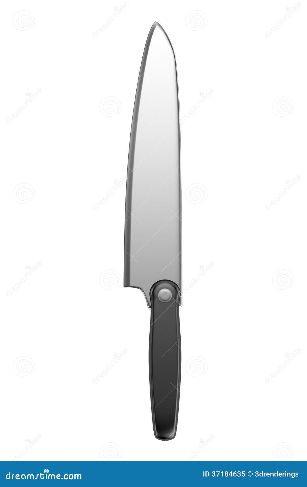 3d render of kitchen knife stock illustration. Illustration of ...