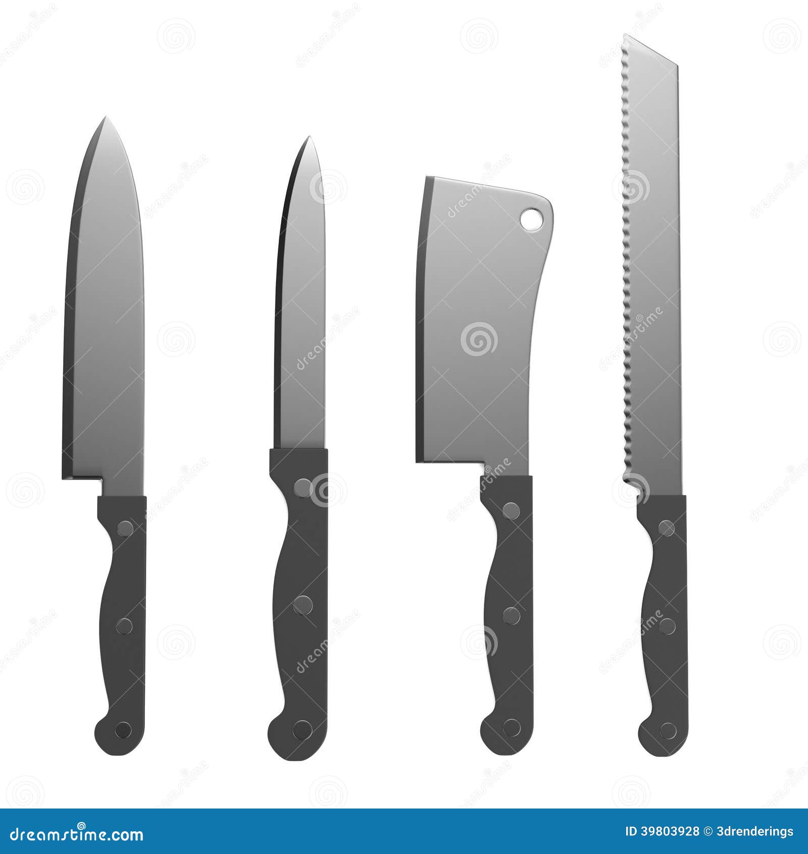 3d render of knives stock illustration. Illustration of knife - 39803928