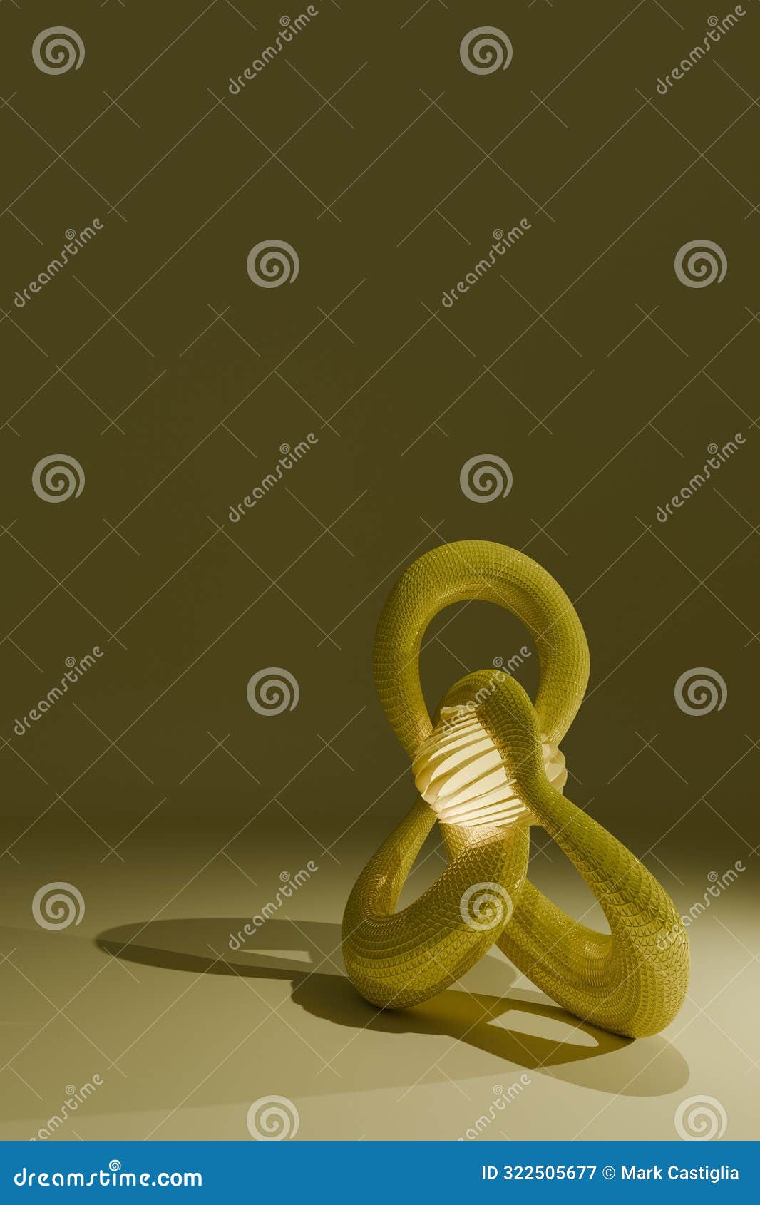 3d Render of Knot with Binding and Golden Glow Stock Illustration ...