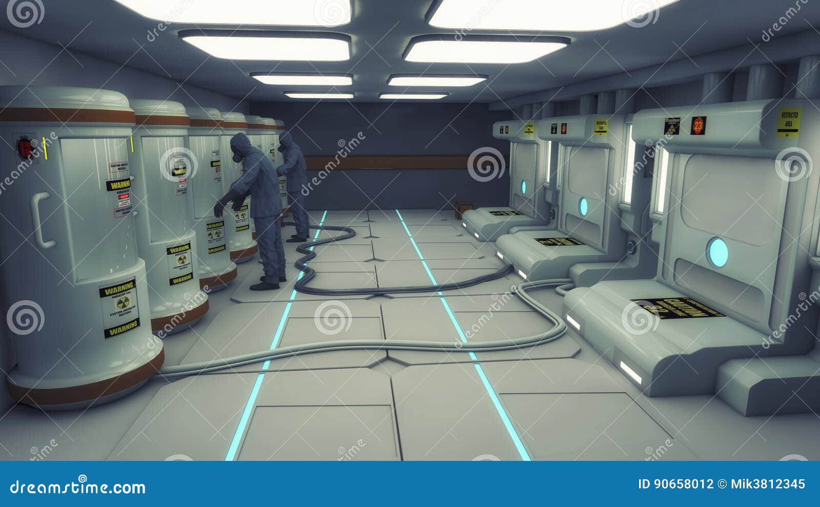 3d Render. Laboratory Manufacturing Stock Illustration - Illustration ...