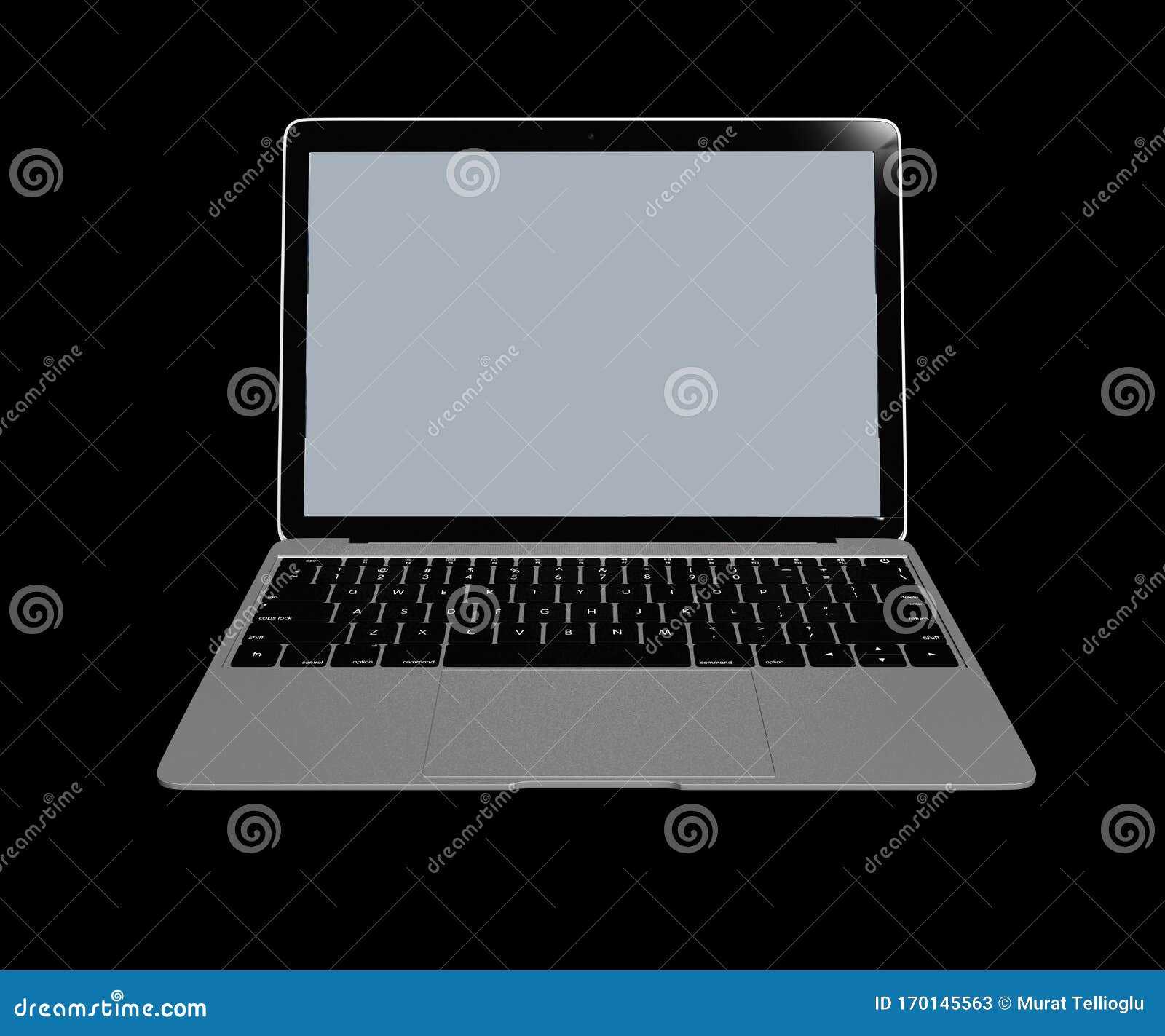 3d Render of Laptop Computer Stock Illustration - Illustration of ...