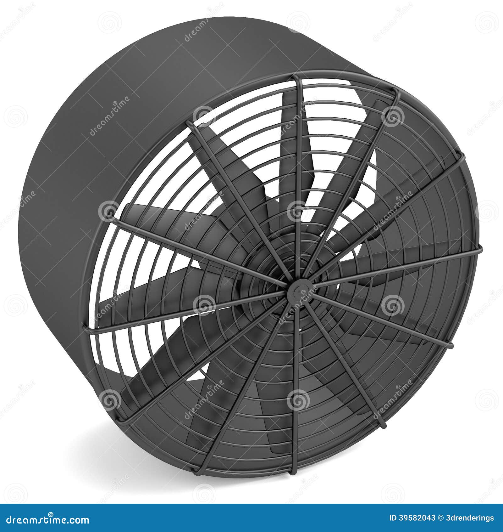 3d render of large fan stock illustration. Illustration of underground ...