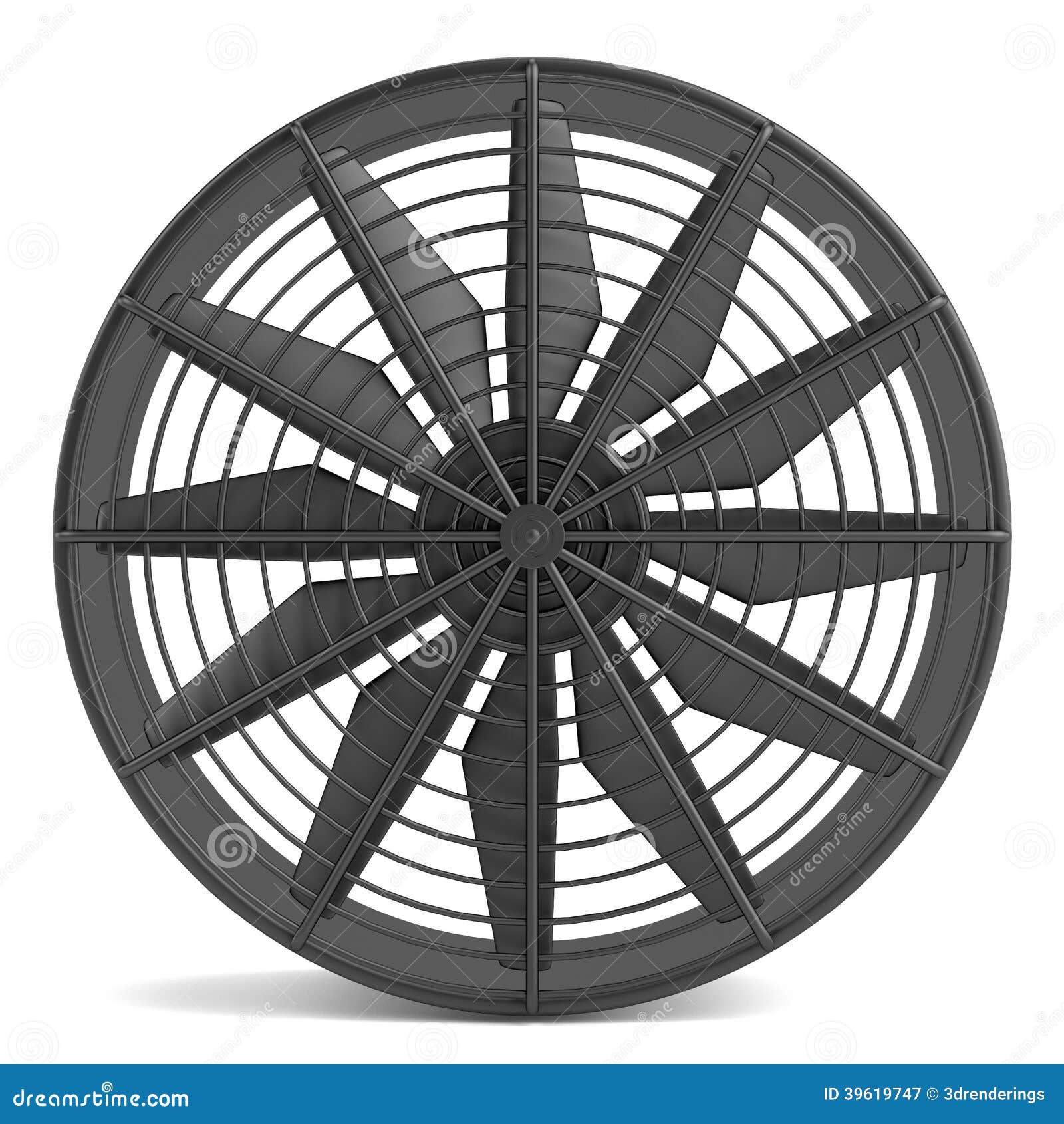 3d render of large fan stock illustration. Illustration of model - 39619747